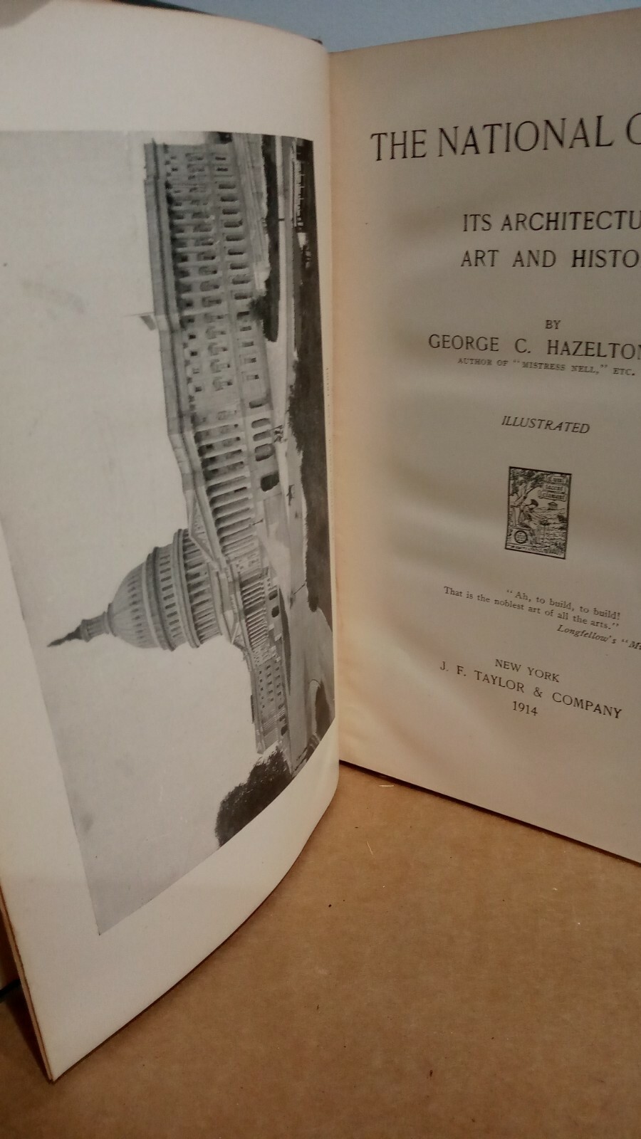 1914 THE NATIONAL CAPITOL Architecture Hardcover Book by GEORGE C ...