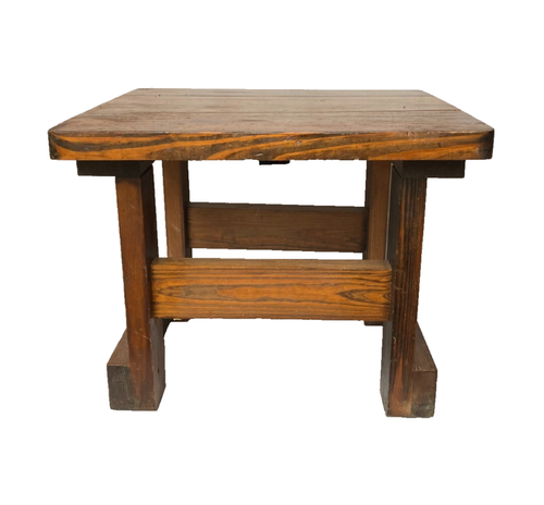 Antique Primitive Solid Oak Wood Coffee / Side Table - Rare!! | eBay