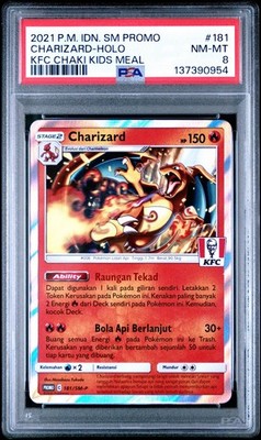 Pokemon Charizard 181/SM-P KFC Kentucky Fried Chicken Promo PSA 8 ...
