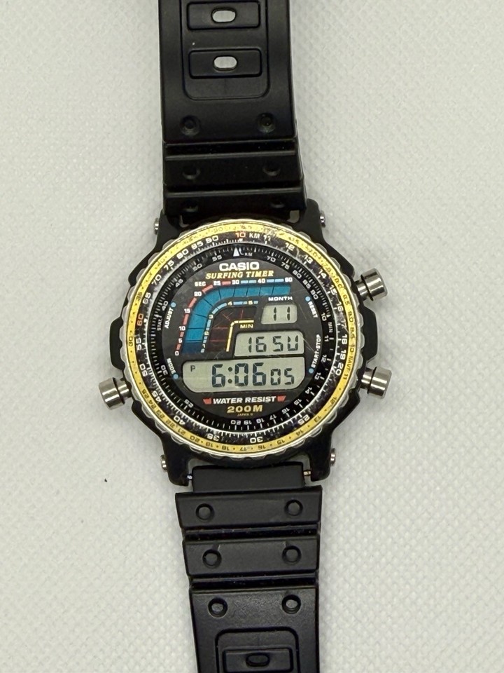 Casio Surfing Timer DW-403 906 — Vintage Rare Chronograph / 200M ...