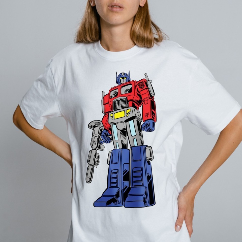 Transformers Optimus Prime Graphic Tee Retro Robot Hero Anime Style T ...
