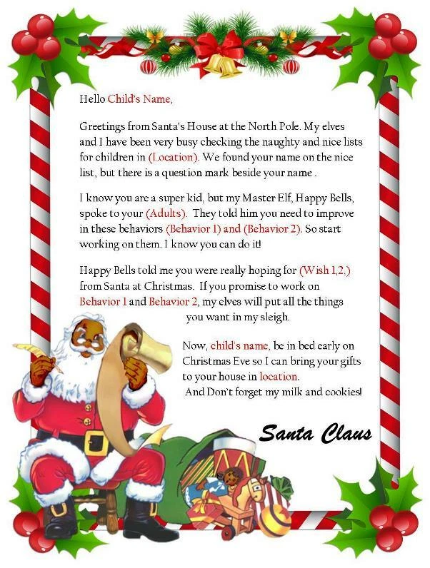 Personalized Letter From Santa