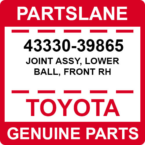 43330-39865 Toyota OEM Genuine JOINT ASSY, LOWER BALL, FRONT RH | eBay
