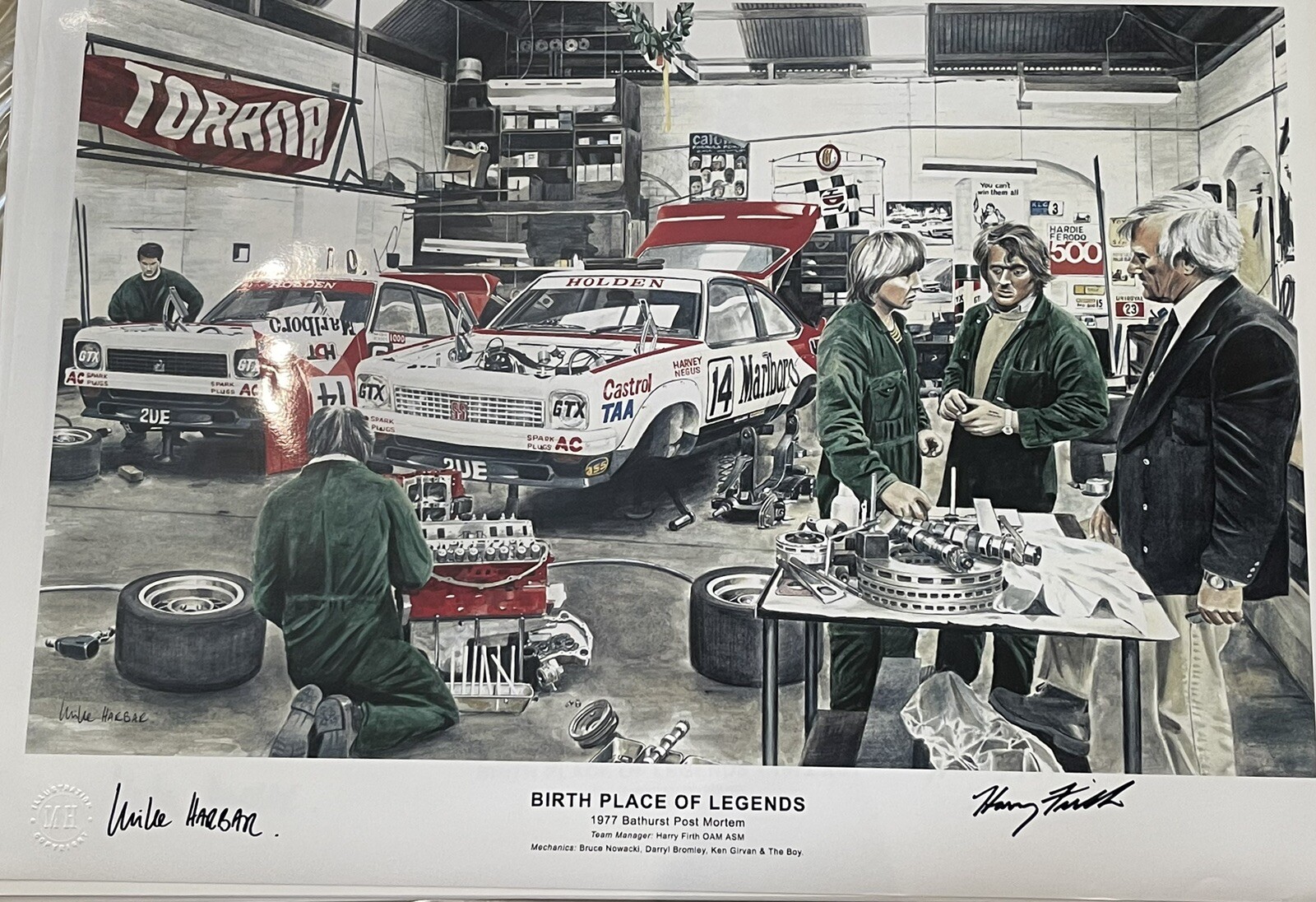 Holden Birthplace Of Legends 1977 Bathurst Post Mortem HDT Signed By ...