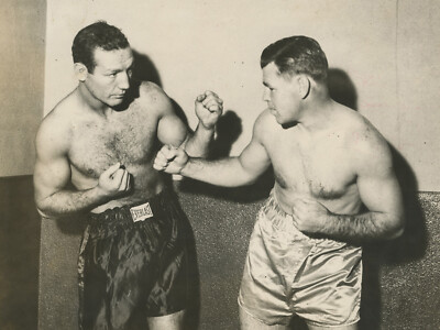 BOXING MICKEY WALKER & MAXEY ROSENBLOOM SPARRING 8X10 PHOTO REPRINT ...