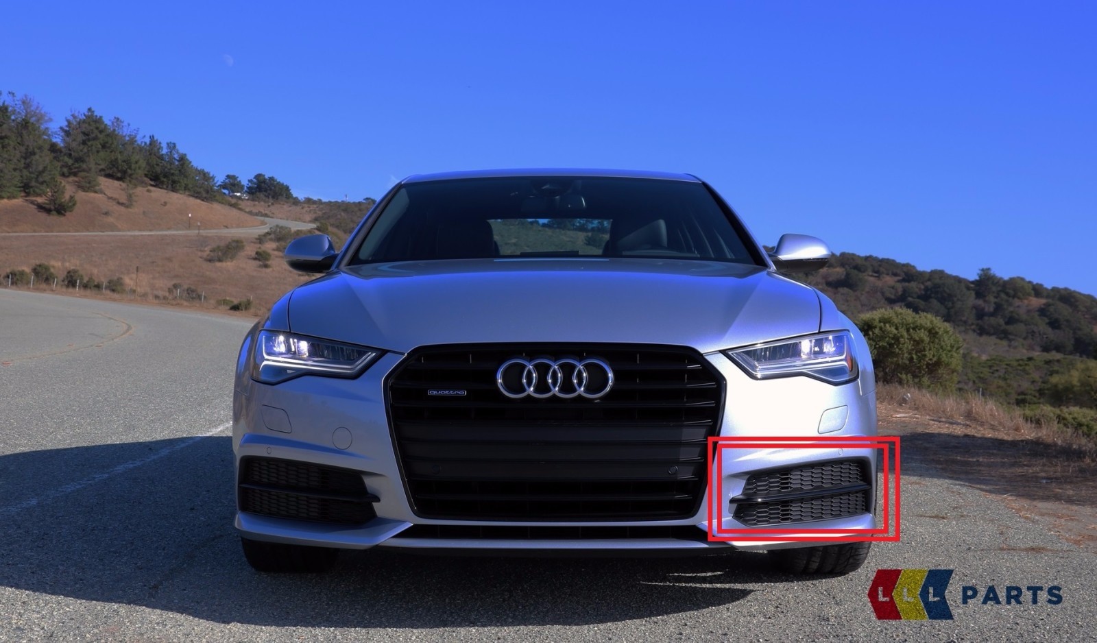 NEW GENUINE AUDI A6 15-17 FRONT BUMPER LOWER N/S LEFT FOG GRILL ...