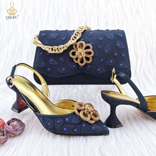 Classic Style Women Hand Bag Matching High Heels Wedding Party Shoe And ...