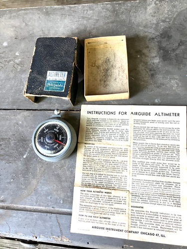 Vintage Airguide Altimeter 1-6,000 Feet w/ Instruction Art Deco | eBay
