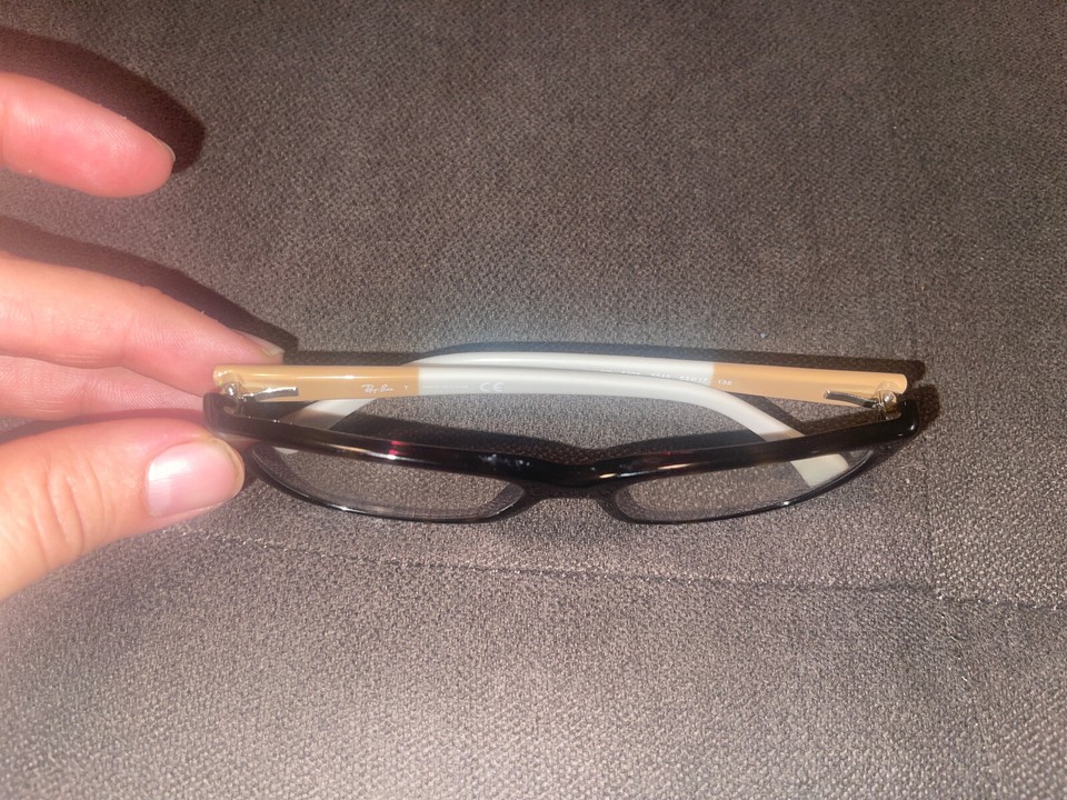 Ray-Ban RB5298 5549 Eyeglasses Frames Brown Tortoise Gray Cat Eye Full ...