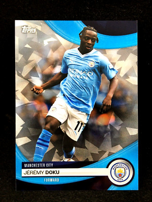 Jeremy Doku 2023-24 Topps Manchester City FC Team Set ICY SP Parallel ...