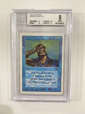Psionic Blast Unlimited MTG Beckett Graded BGS 8 NM-MT Magic The ...