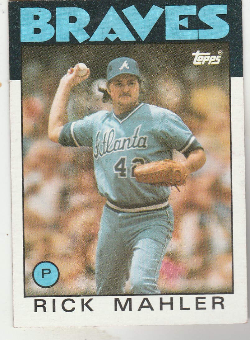 FREE SHIPPING-MINT-1986 Topps #437 Rick Mahler Braves PLUS BONUS CARDS ...