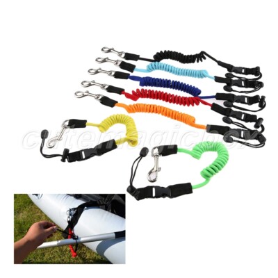 Kayaking Quant Rope Kayak Paddle Leash61.02"Fishing Rod Pole Coiled ...