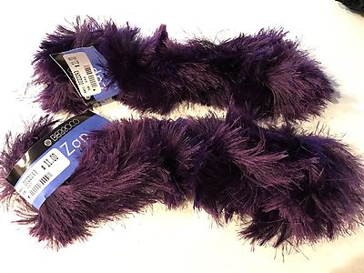 Lot 2 Hanks Berroco Zap Yarn Eyelash Fur-Look Yarn Color #3522 Purple ...