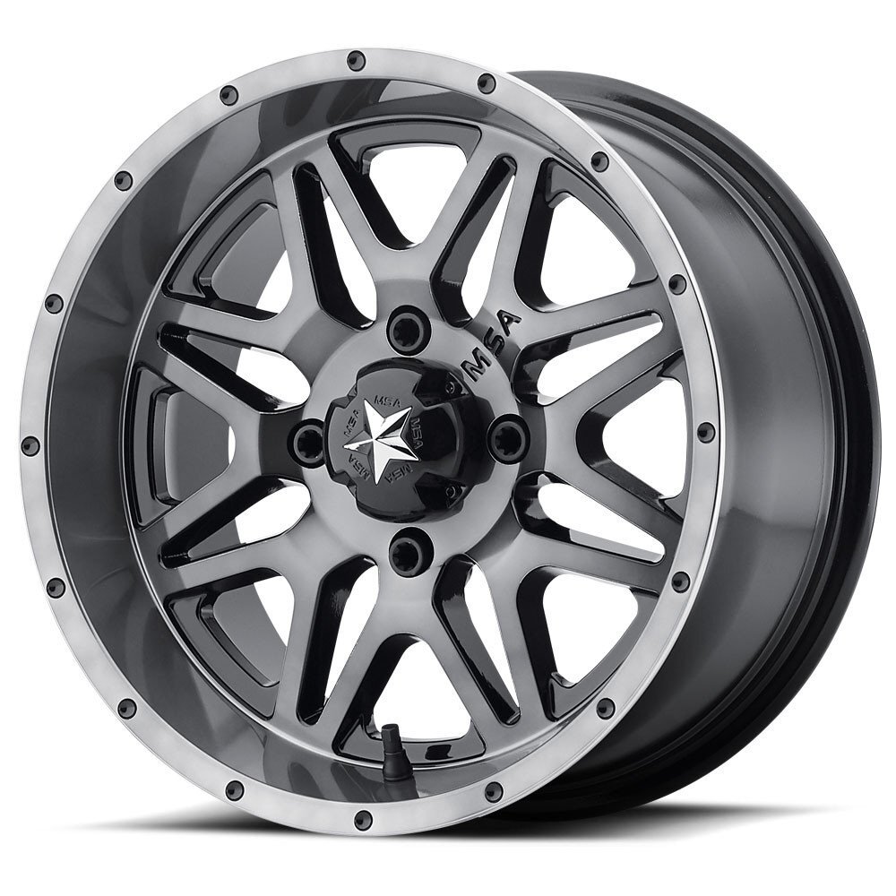 4 ATV/UTV Wheels Set 14in MSA M26 Vibe Machined 4/156 0mm 1KXP | eBay