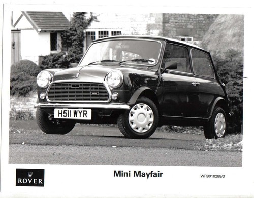 Rover Mini Mayfair 1990-91 Original b/w Press Photograph No. WR9010288 ...