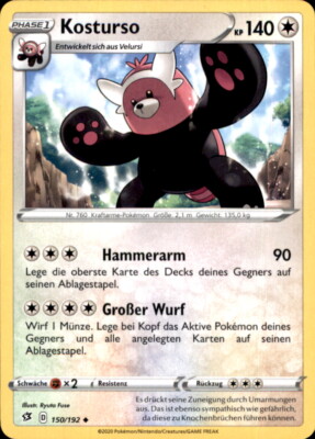Pokemon 150/192 - Kosturso - Clash der Rebellen | eBay