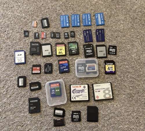 Job Lot Memory Cards Sd Cameras Mobiles Tablets Sony - CF - WORKING ...
