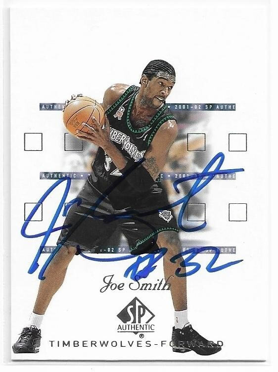 JOE SMITH Autographed Signed 2001-02 UD SP card #54 Minnesota ...