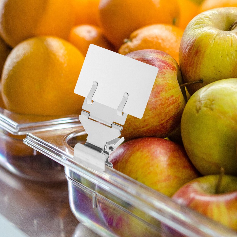 5 Pcs Label Holders Clips Price Tag Office Baby Sign Metal Merchandise ...