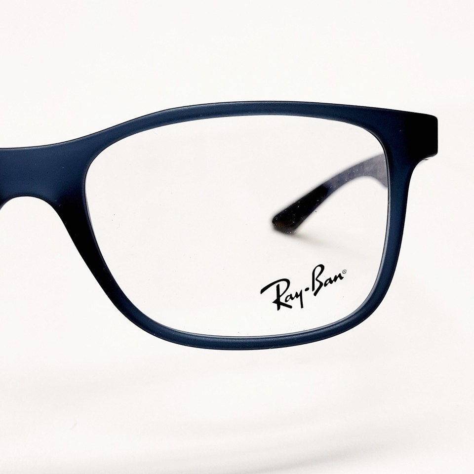 Ray Ban RB8903 Eyeglass Frames Rectangle Full Rim Eyewear Matte Blue 53 ...