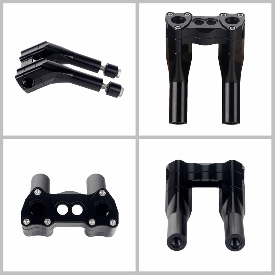 1" Pullback Style Modular Handlebar Risers Kit For Harley Dyna Softail ...