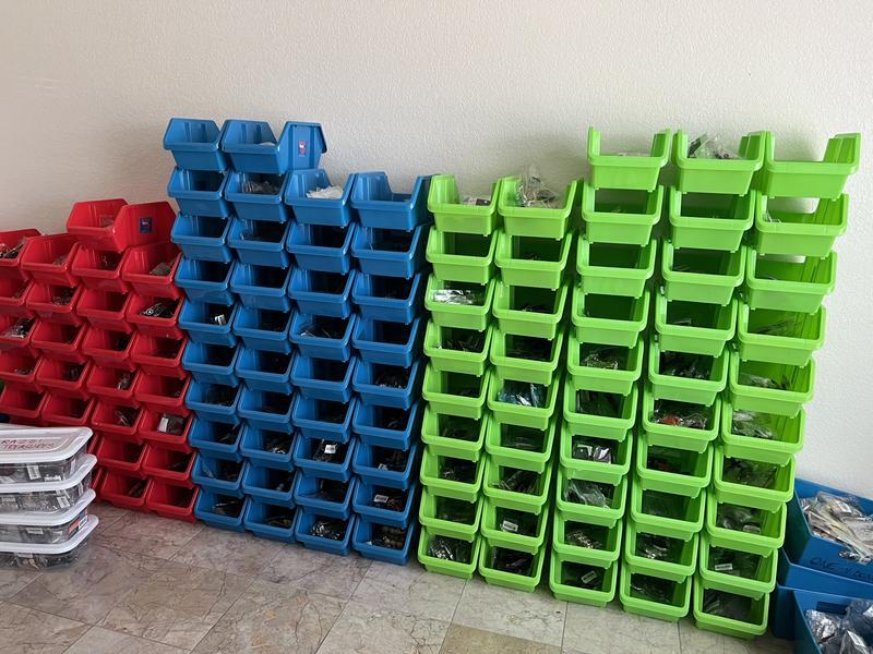 Stack & Nest Plastic Bins Plastic Storage Stacking Bins 7x5x12-in. | eBay