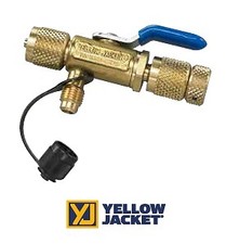 YELLOW JACKET 18975 1/4" Ball Valve 4 In 1 Vacuum Charge Valve & Core ...