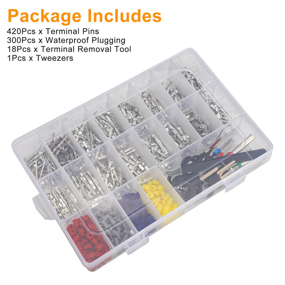 739Pcs Automotive Electrical Connector Pins Kit Terminal Removal Tool ...