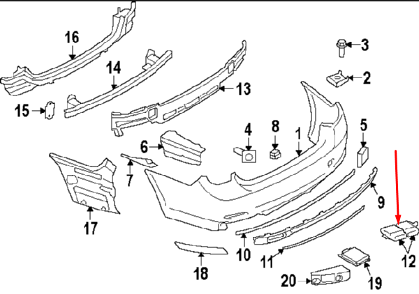 2012 BMW 760li Rear Left Driver Quad Exhaust Muffler Tip OEM ...