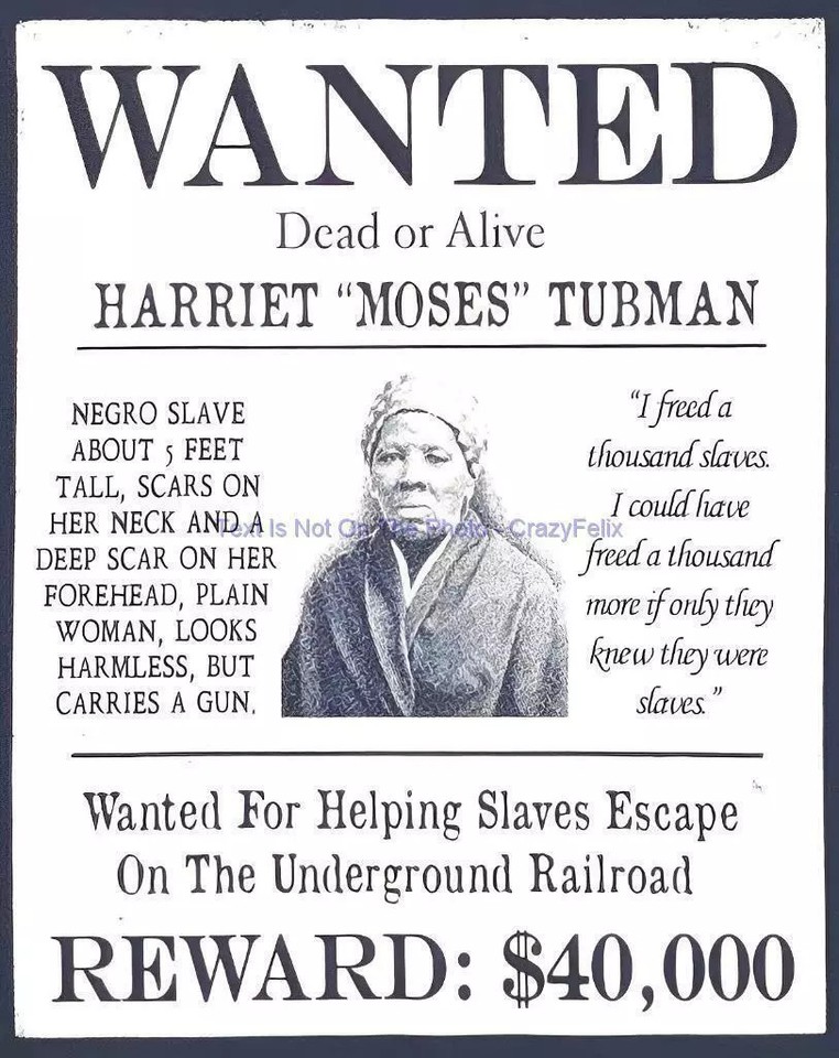 Harriet Moses Tubman Wanted Poster 4x6 Picture Celebrity Print | eBay