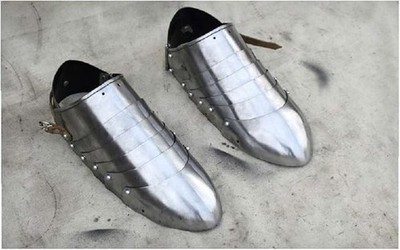 Medieval Foot Armour Pair of Sabatons Leg Protection Combat Armor Gift ...