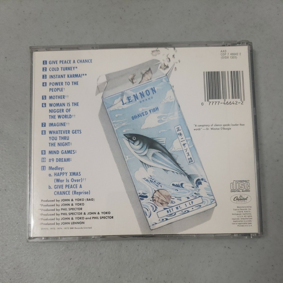 John Lennon - Shaved Fish (CD, 1990, Capitol) 77774664226 | eBay