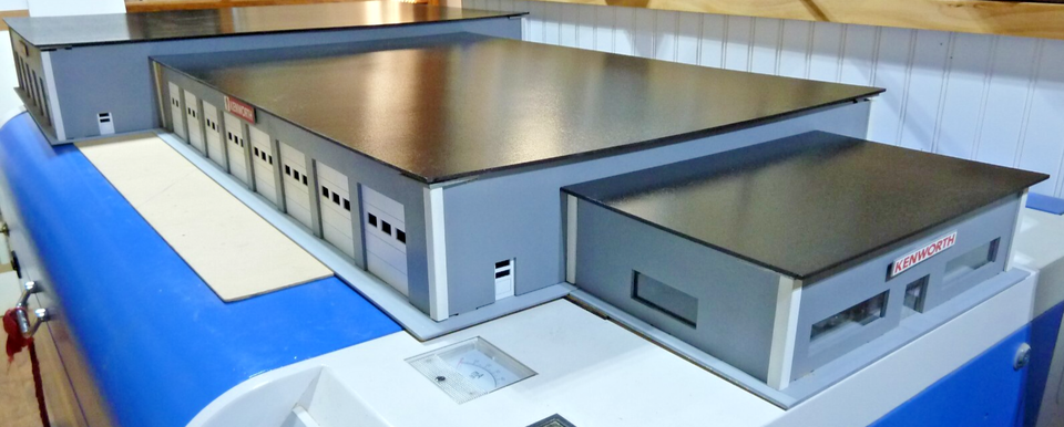 Finished-Supersize 1/64 8 Bay garage/5 Bay Semi Truck Center/Office ...