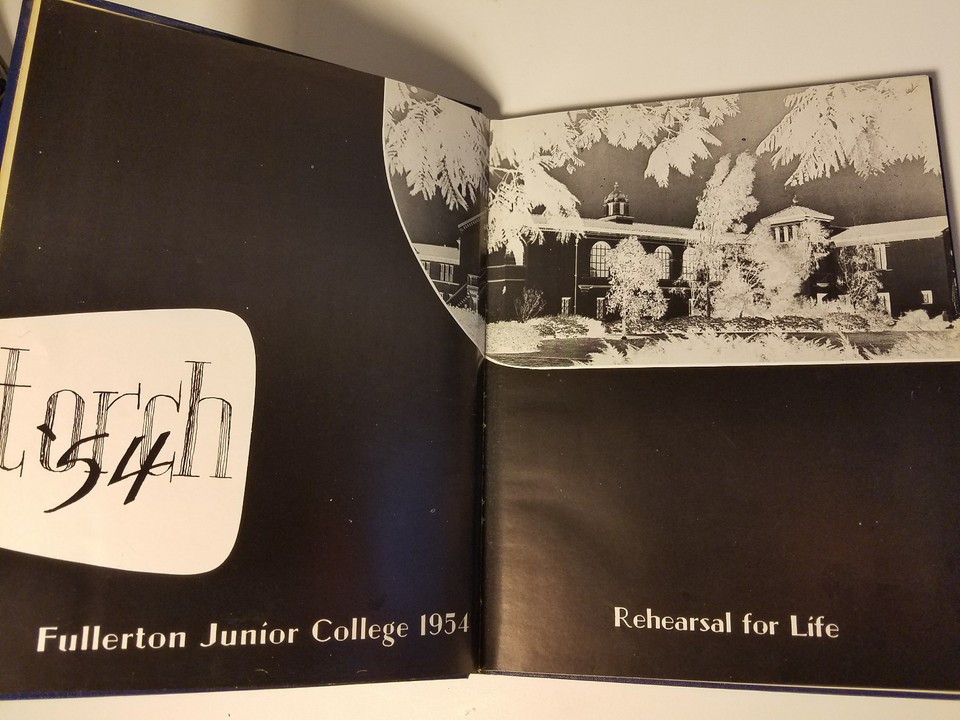 1954 FULLERTON JUNIOR COLLEGE YEARBOOK ANNUAL ORANGE COUNTY 50'S SO CAL ...