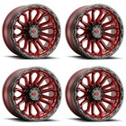 Set 4 18" Vision Off-Road 405 Korupt Red w/ Black Lip Wheel 18x9 5x4.5 ...