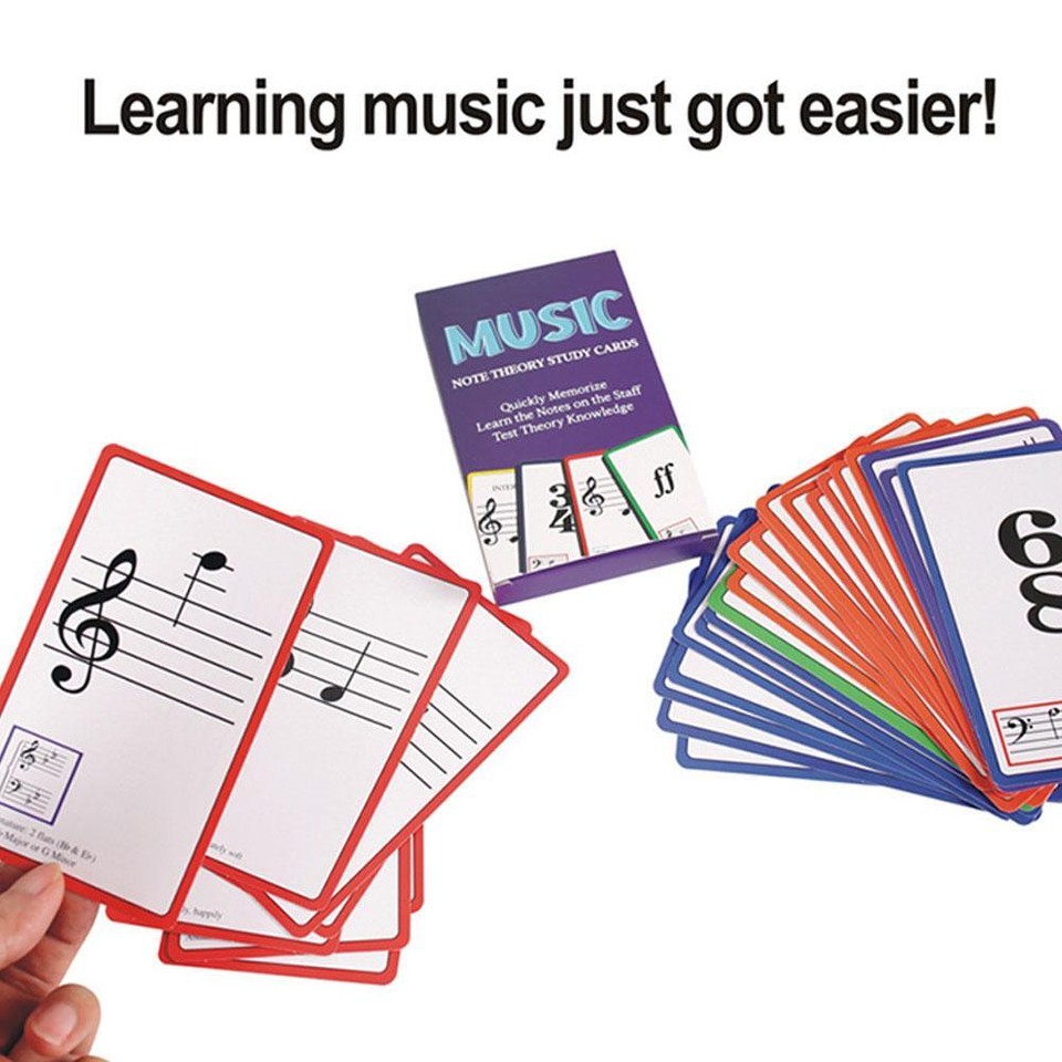 Music Note Theory Study Cards -quickly Memorize Learn The Notes on The ...