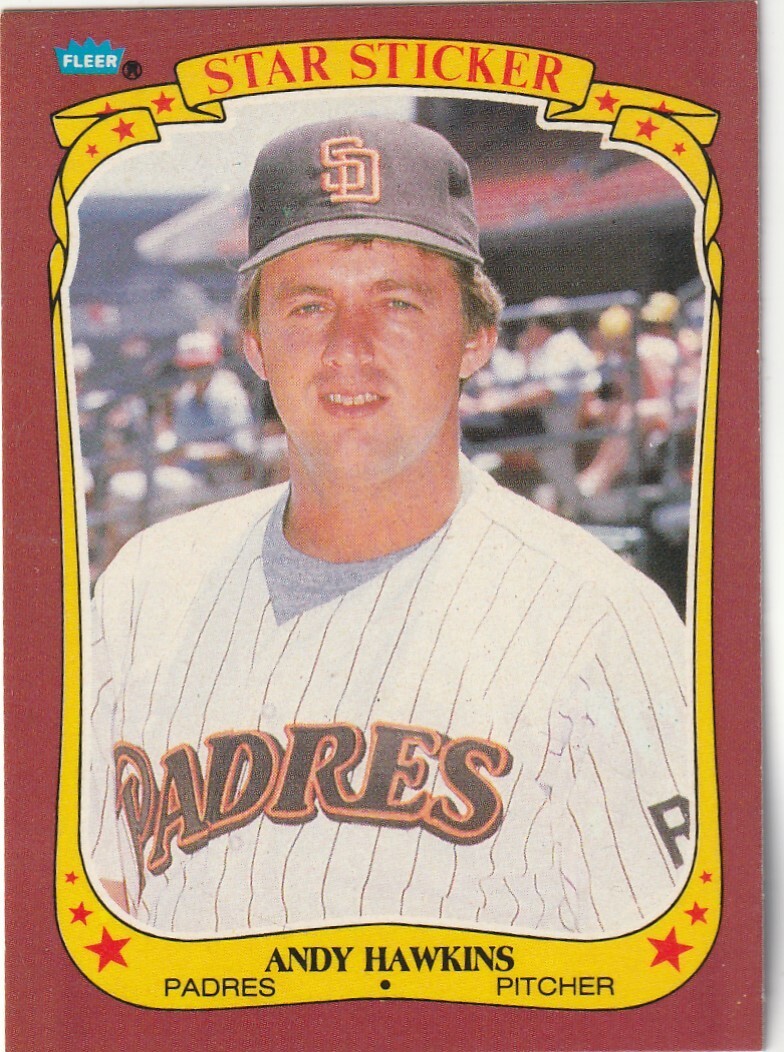 FREE SHIPPING-MINT-1986 Fleer Star Stickers Andy Hawkins #51 PADRES | eBay