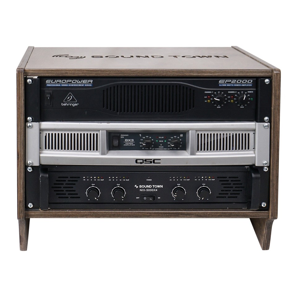 Sound Town 6U Baltic Angled Studio Equipment Rack Weathered Brown (SDRK ...