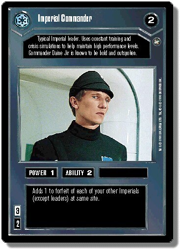 SWCCG: Imperial Commander [Ungraded] A New Hope Star Wars CCG Decipher ...