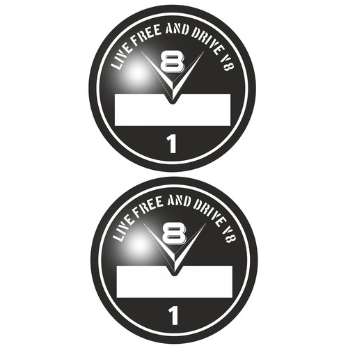Set V8 Umweltplakette Aufkleber Sticker Hotrod US-Cars Tuning OEM ...