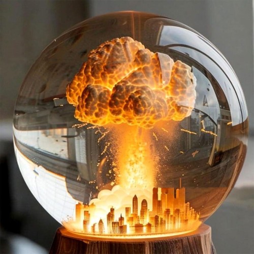 3D Atomic Bomb Mushroom Cloud Lamp Nuclear Explosion Night Light ...