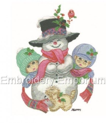 MACHINE EMBROIDERY DESIGNS USB - SNOWMEN COLLECTION 5X7 CHRISTMAS ...
