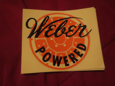 WEBER POWERED WEBER CLUTCH FLYWHEEL PARTS VINTAGE LOGO DECAL STICKER 4 ...