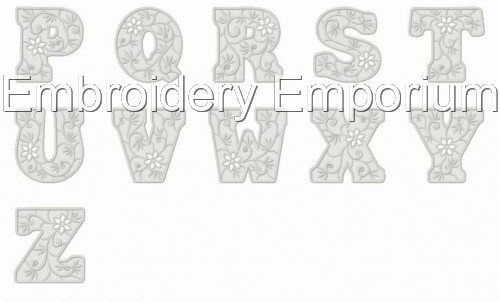 MACHINE EMBROIDERY DESIGNS USB - LACE ALPHABET FREESTANDING 4X4 LETTERS ...