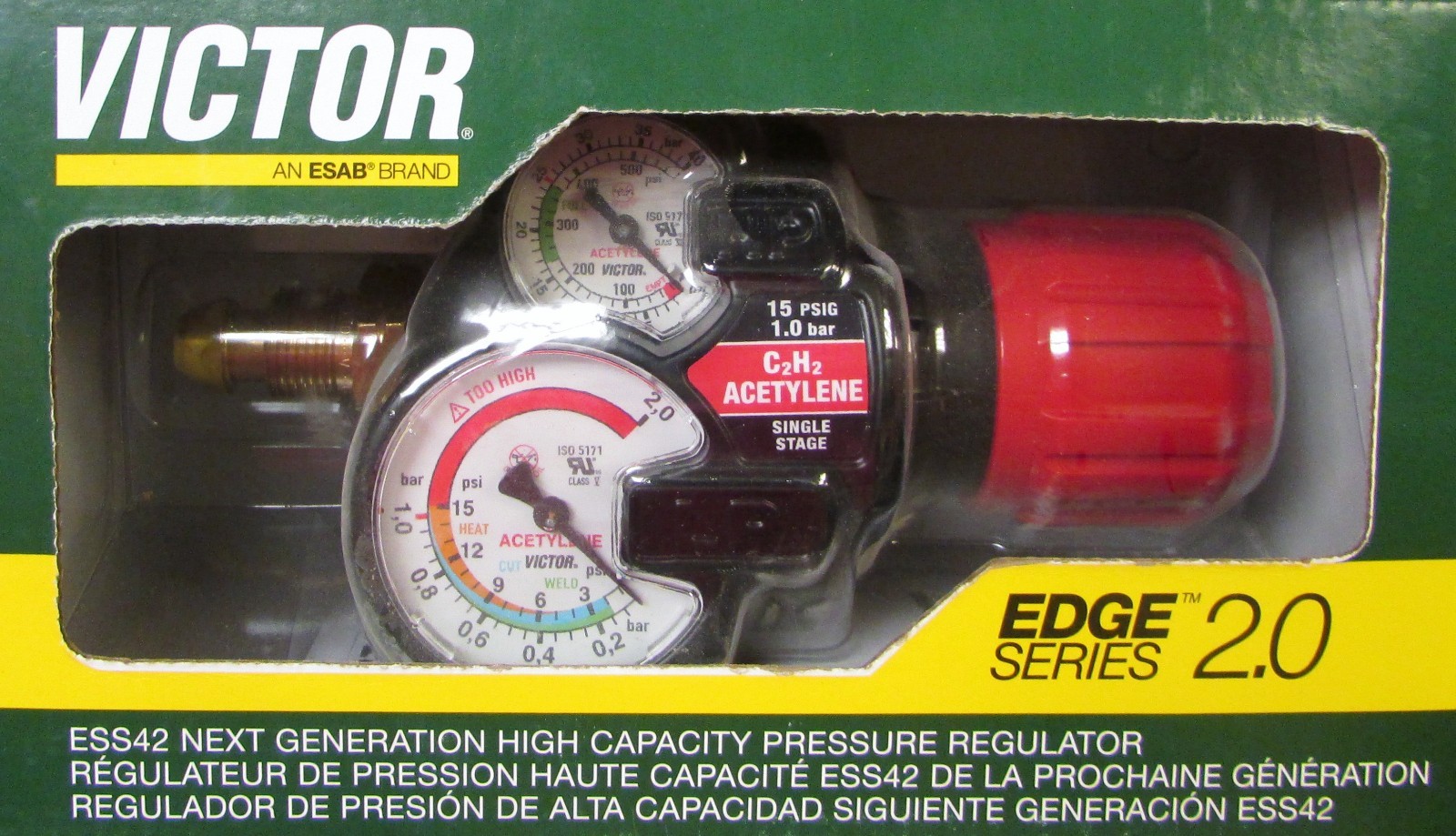 VICTOR Edge Series 2.0 ESS42 Acetylene Regulator ESS42 15 510 0781 3602 ...