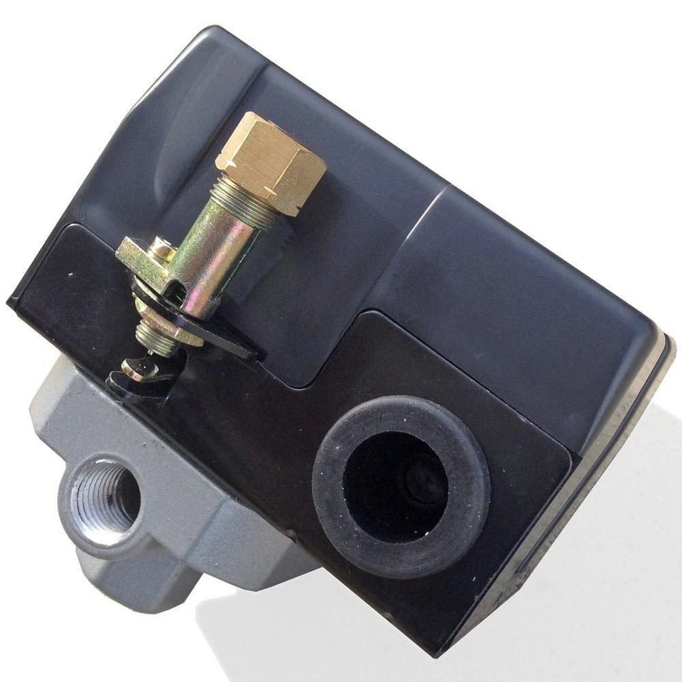 Air Compressor Pressure Switch 4 Port 95-125 PSI 0-200 PSI Gauge 150 ...