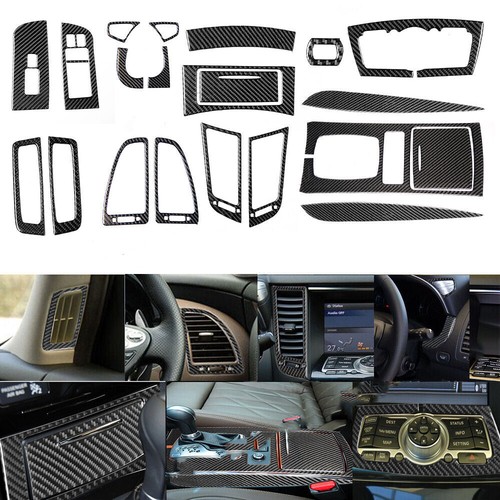 22Pcs Carbon Fiber Full Interior Set Trim For Infiniti FX35 FX37 FX50 ...