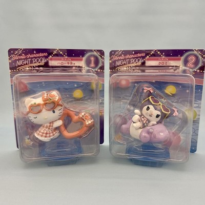 Sanrio Characters Night Pool Figure Set with Sunglasses, Hello Kitty ...