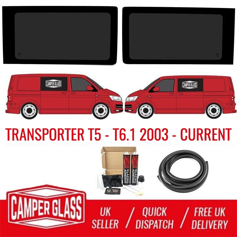 Transporter T5-T6.1 Pair of Fixed Tint Privacy Side Windows & Kit 03 ...